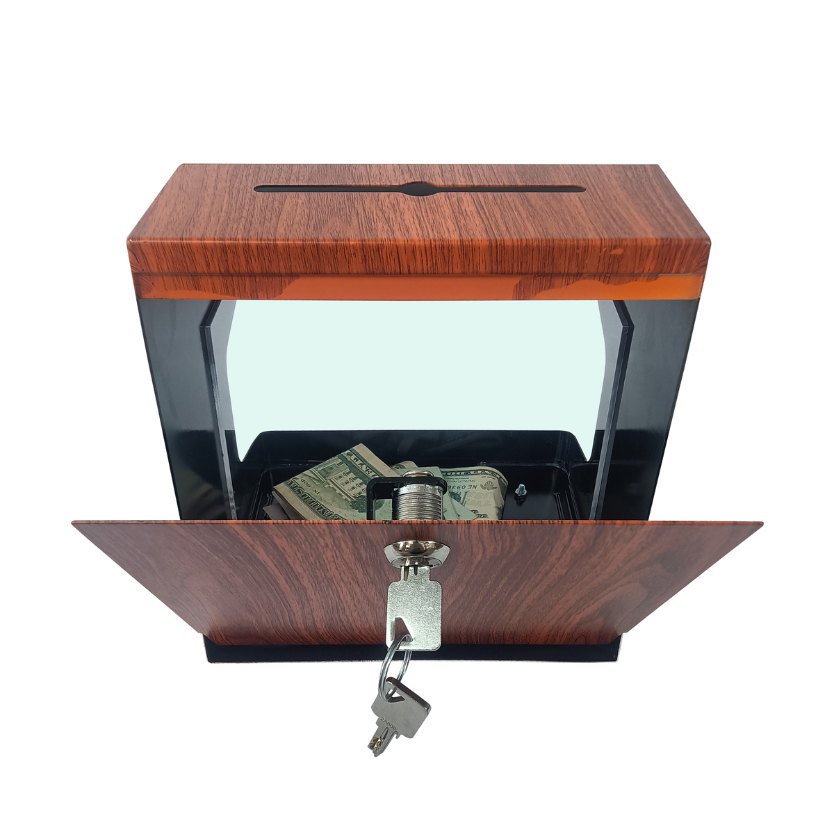 D12-W - Metal Suggestion Box, Donation, Tip Collector, Ballot Drop Box ...