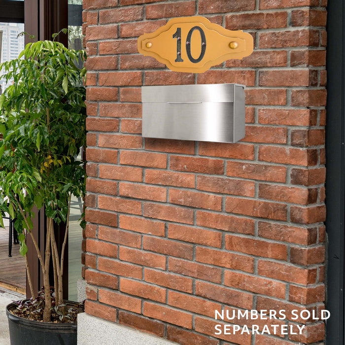 Modern Mailbox Design Wide DR Stainless Steel Wall Mount Mailbox With ...